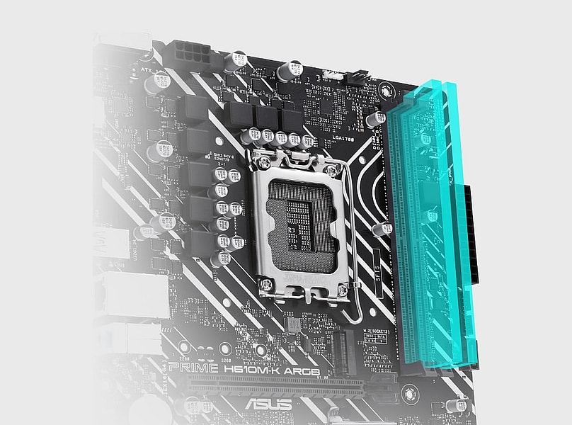 ASUS PRIME H610M-K ARGB 5600MHz DDR5 Soket 1700 M.2 HDMI mATX Anakart ...