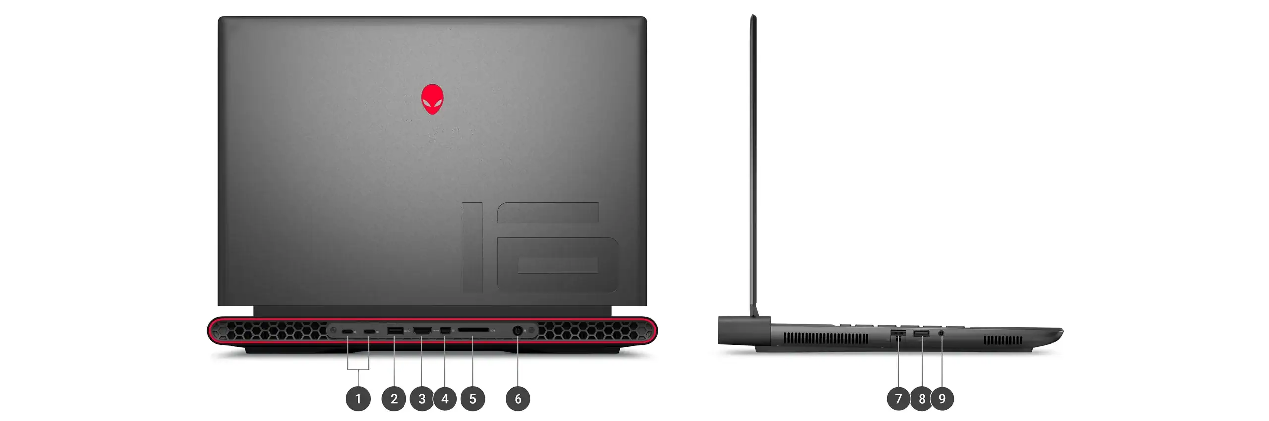 DELL NB Gaming AW M16 R1 AWM16AMDR9HX80WH AMD Ryzen 9-7845HX 32GB DDR5 ...