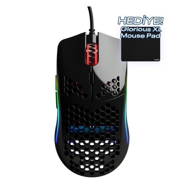 Glorious Model O Minus Glossy Siyah Kablolu Gaming Mouse (GOM-GBLACK ...