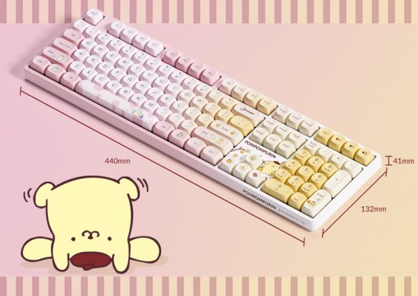 AKKO Pompompurin 5108B Plus RGB Kablosuz Hotswap Mekanik Pembe Gaming ...