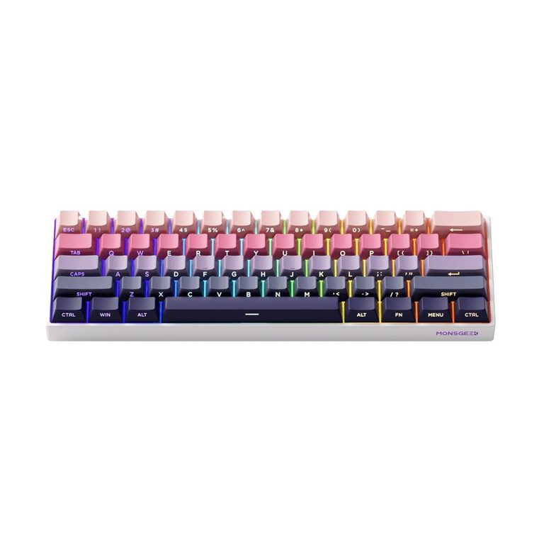 AKKO MONSGEEK FUN60 Max Shine-Through Phantom Pink Hall Effect Manyetik ...