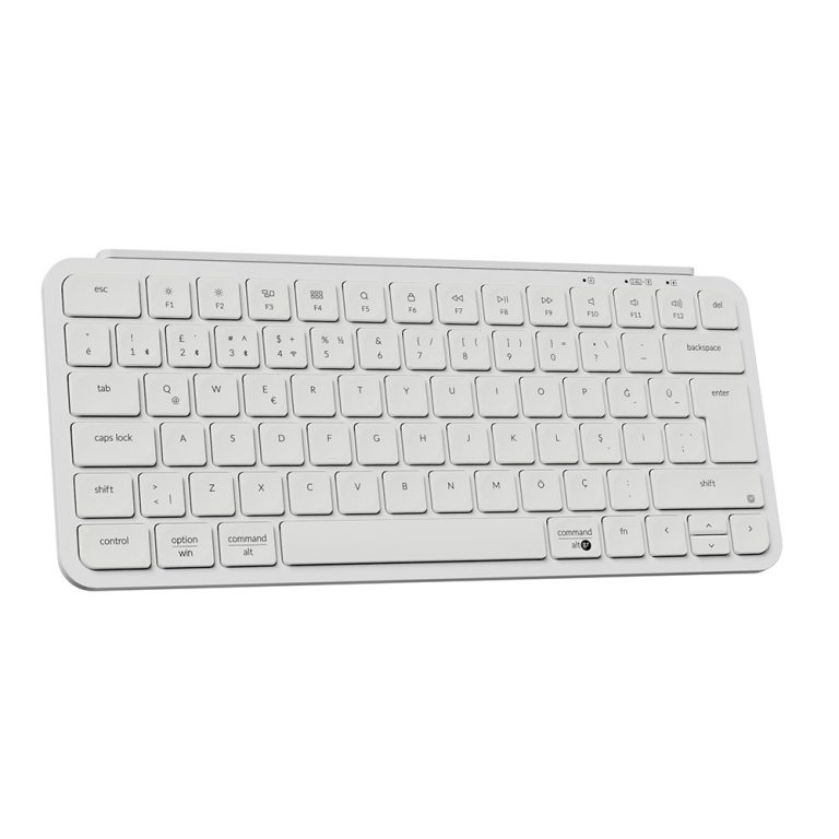 Keychron B1 Pro Ultra-Slim Ivory White %75 Kablosuz Mac Uyumlu Türkçe ...