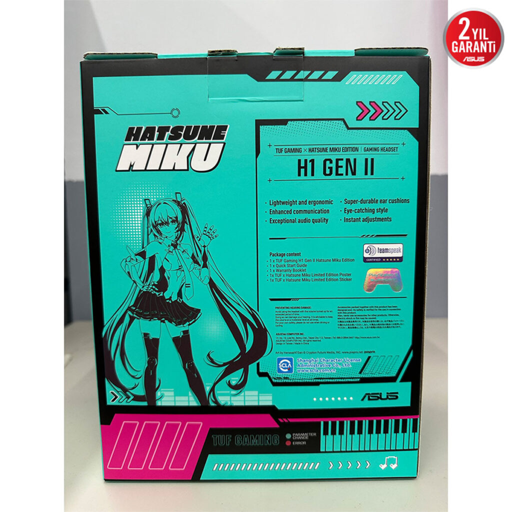 ASUS TUF Gaming H1 Gen II Hatsune Miku Kulaklık - Gaming.Gen.TR