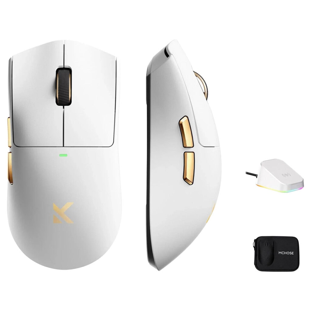 MCHOSE K7 Ultra White Gold 8K Hz Gaming Mouse - Gaming.Gen.TR