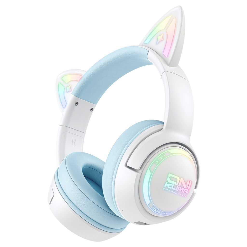 ONIKUMA GT838 Blue RGB Kablosuz Gaming Kulaklık - Gaming.Gen.TR