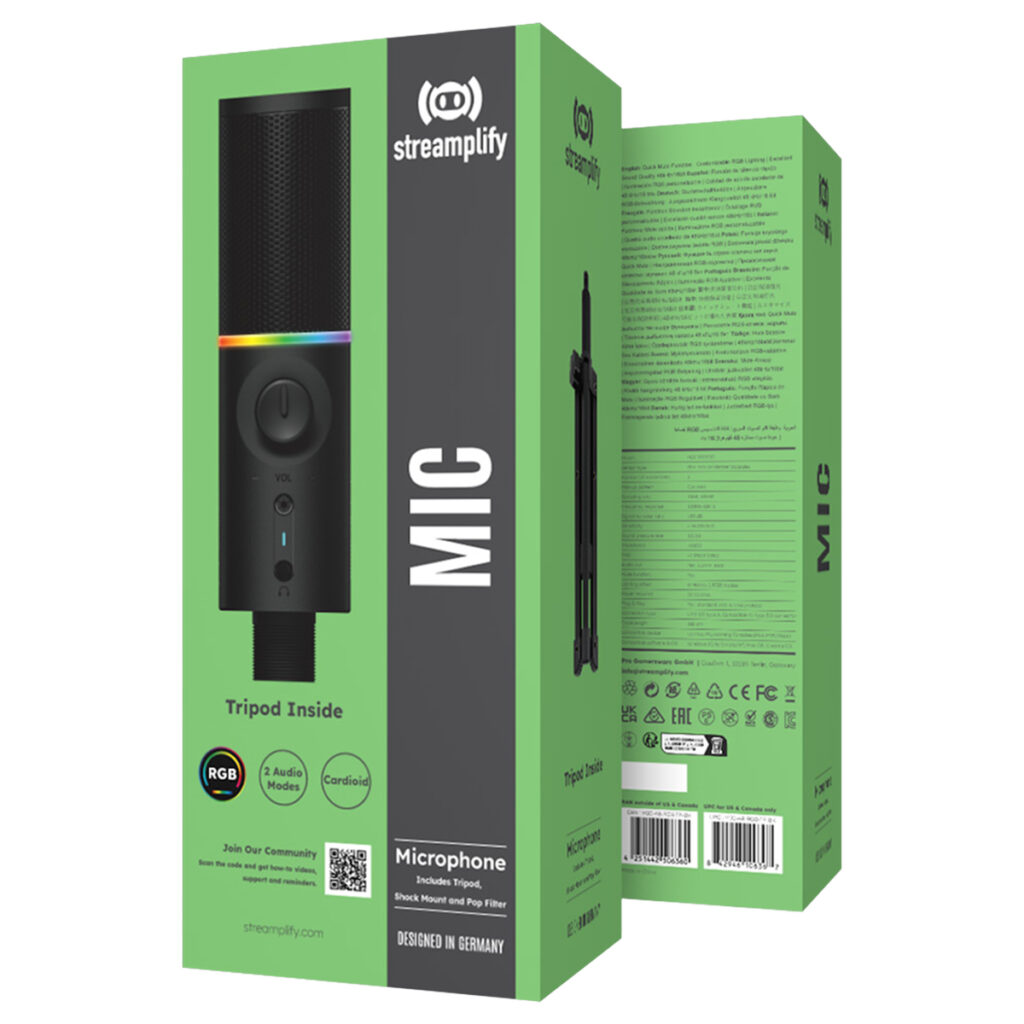 Streamplify MIC TRIPOD RGB Yayıncı Mikrofonu - Gaming.Gen.TR